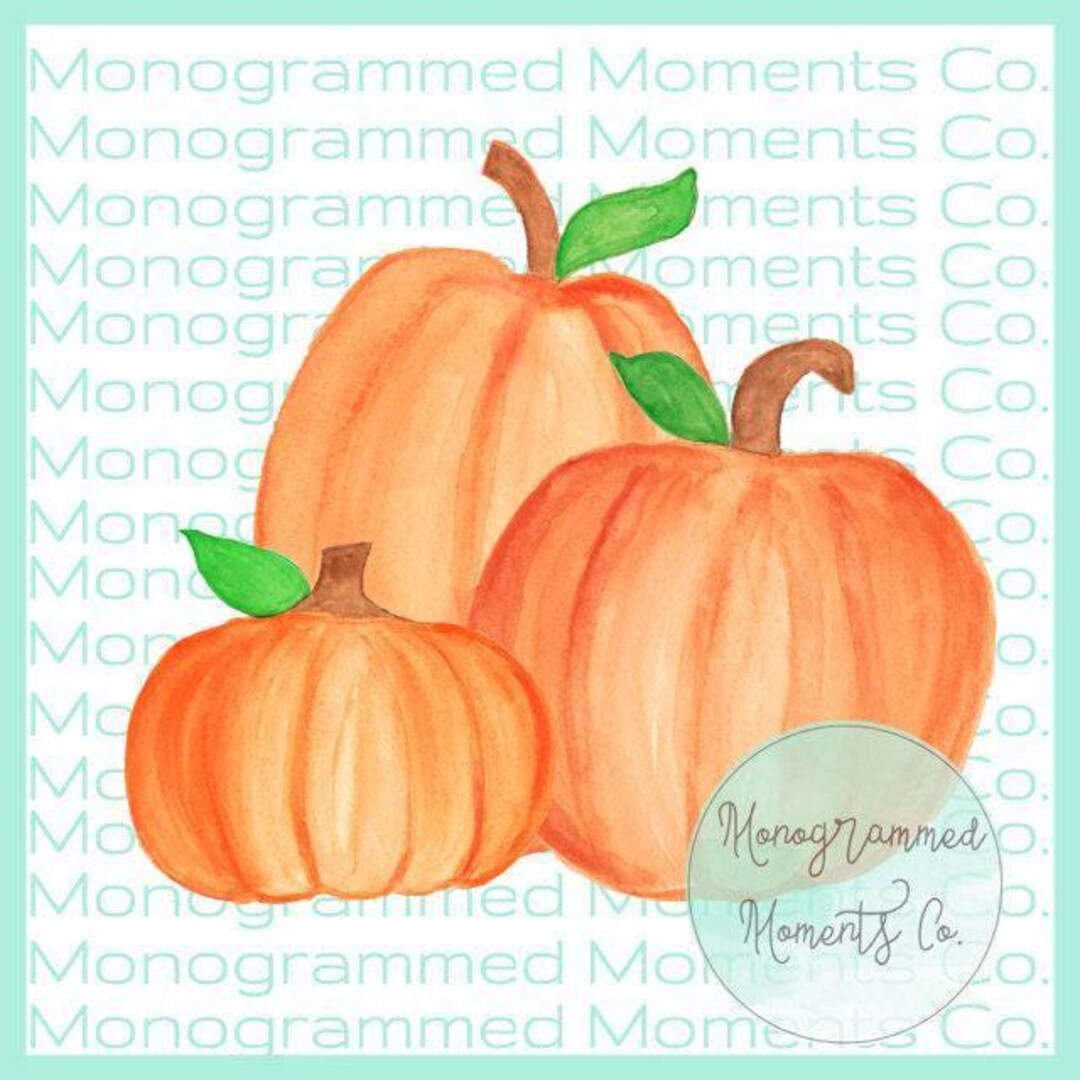 Pumpkin Patch Watercolor Clipart - Fall - Fall Watercolor - Watercolor ...
