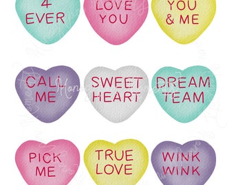 Watercolor Valentine's Day PNG Watercolor Hearts Clipart | Etsy