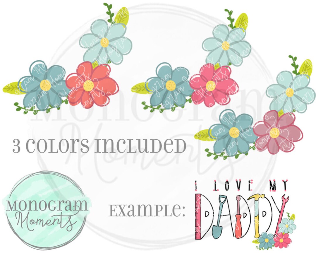 Watercolor Floral Accents PNG Watercolor Flowers Clipart for - Etsy