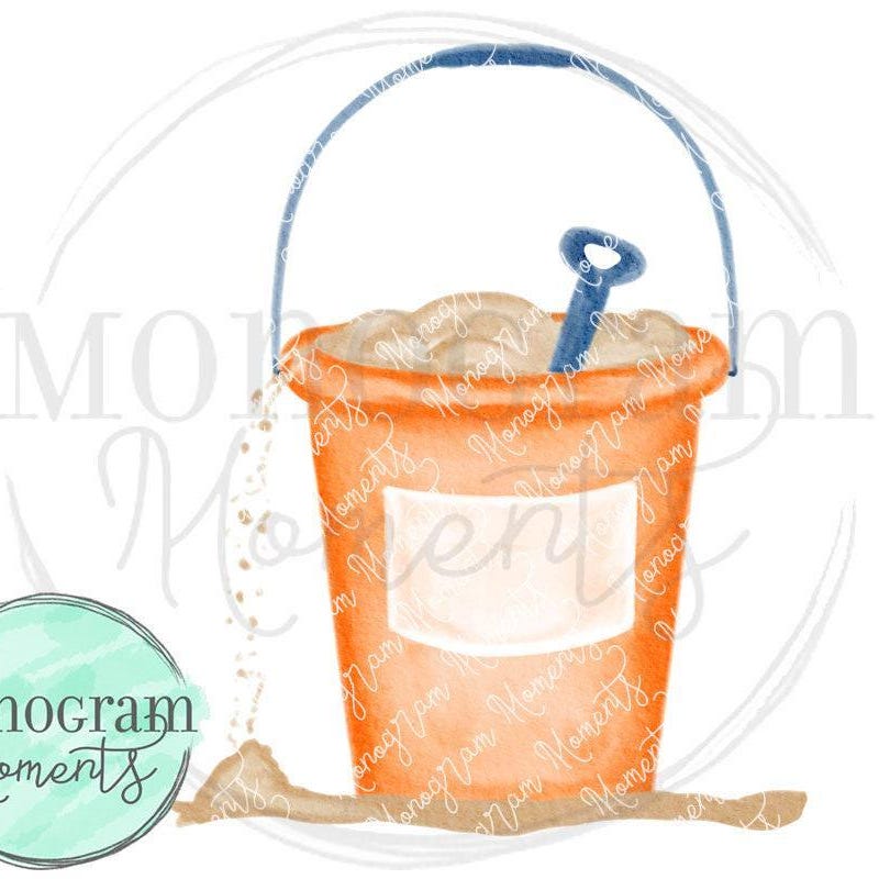 Beach Bucket Clipart - Etsy