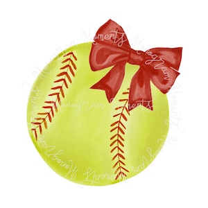 Watercolor Baseball PNG Girls Softball Clipart for Digital - Etsy