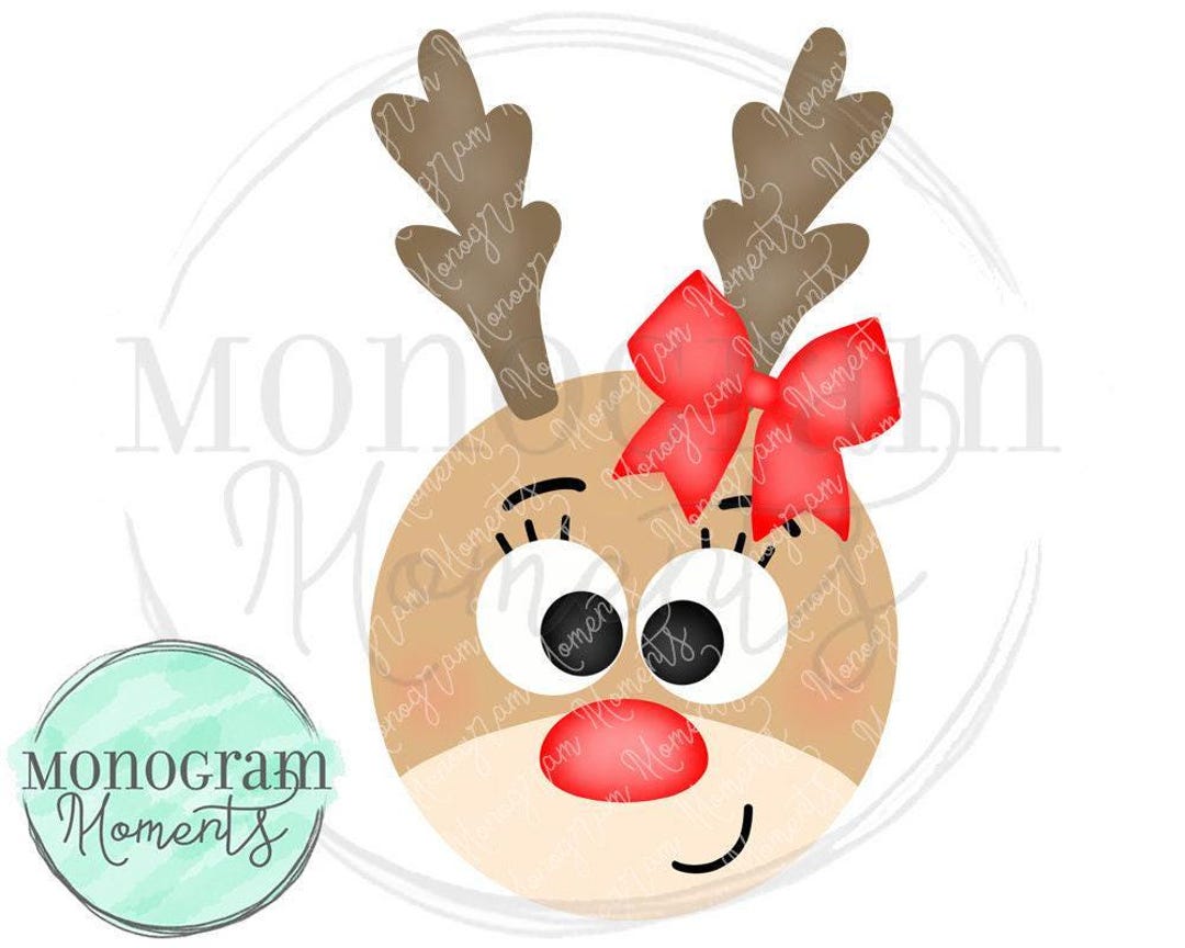 Watercolor Christmas PNG - Girl's Christmas Reindeer Clipart for ...