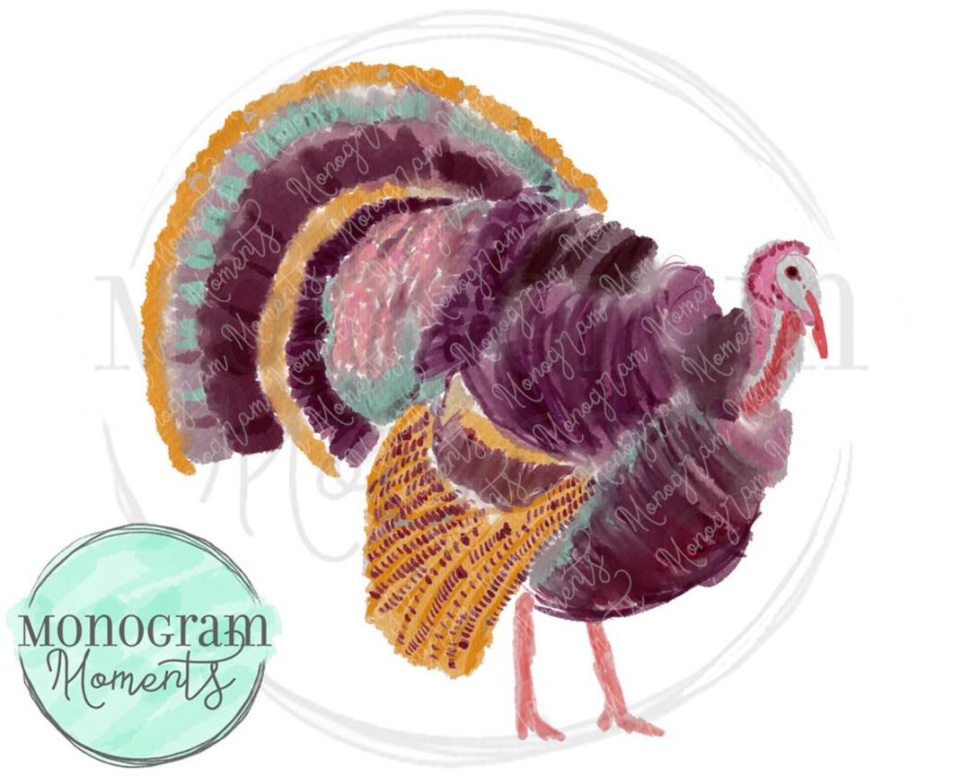 Watercolor Thanksgiving PNG Girl's Watercolor Turkey Clipart for ...