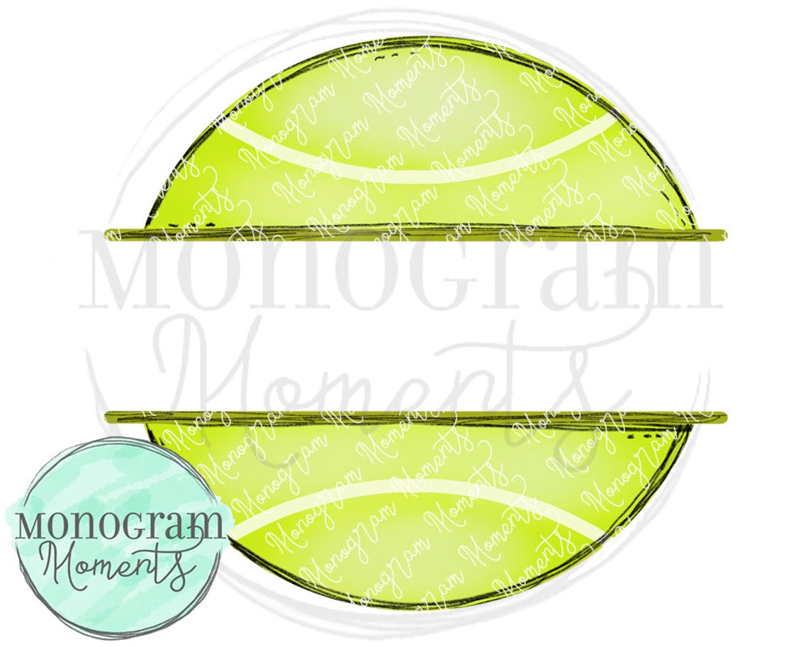 Watercolor Tennis PNG Tennis Ball Nameplate Clipart for | Etsy