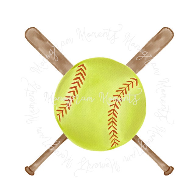 BBall Softball and Baseball Bat clipart for sublimation digital ...