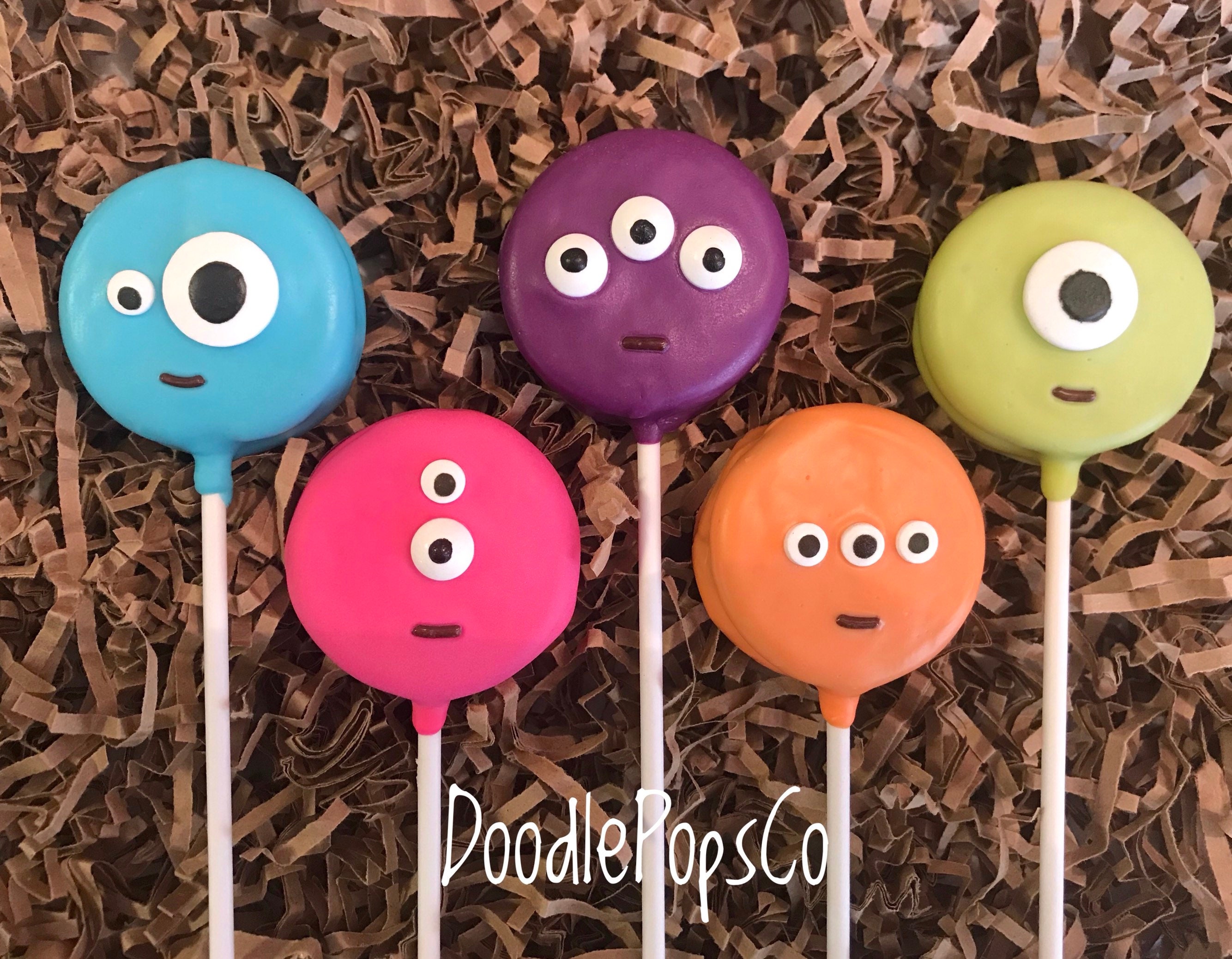 Monster Oreo Cookie Pops / Birthday Party Favor / Kids - Etsy