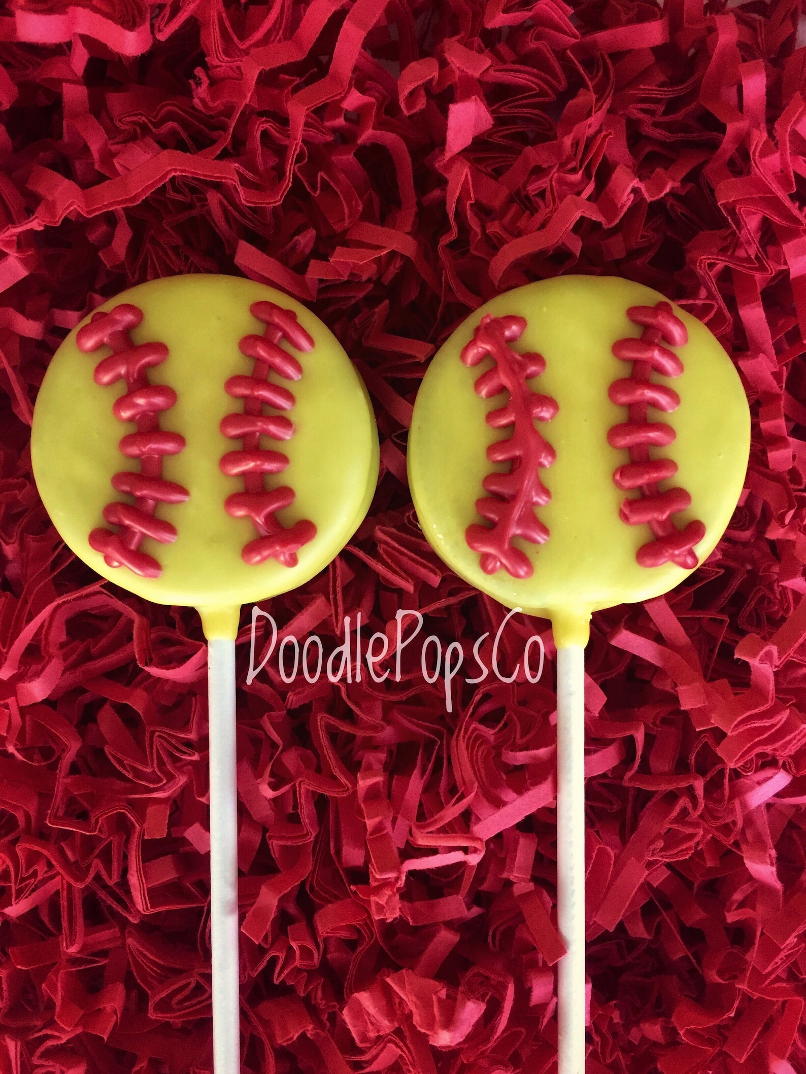 Softball Oreo Cookie Pops / Party Favor /chocolate Covered Oreo / One ...