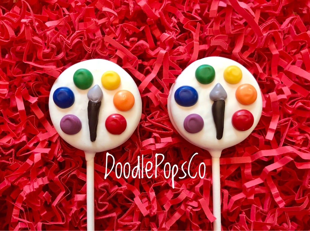 Paint Pallet Oreo Cookie Pops / Art Party Favor / Chocolate Covered ...