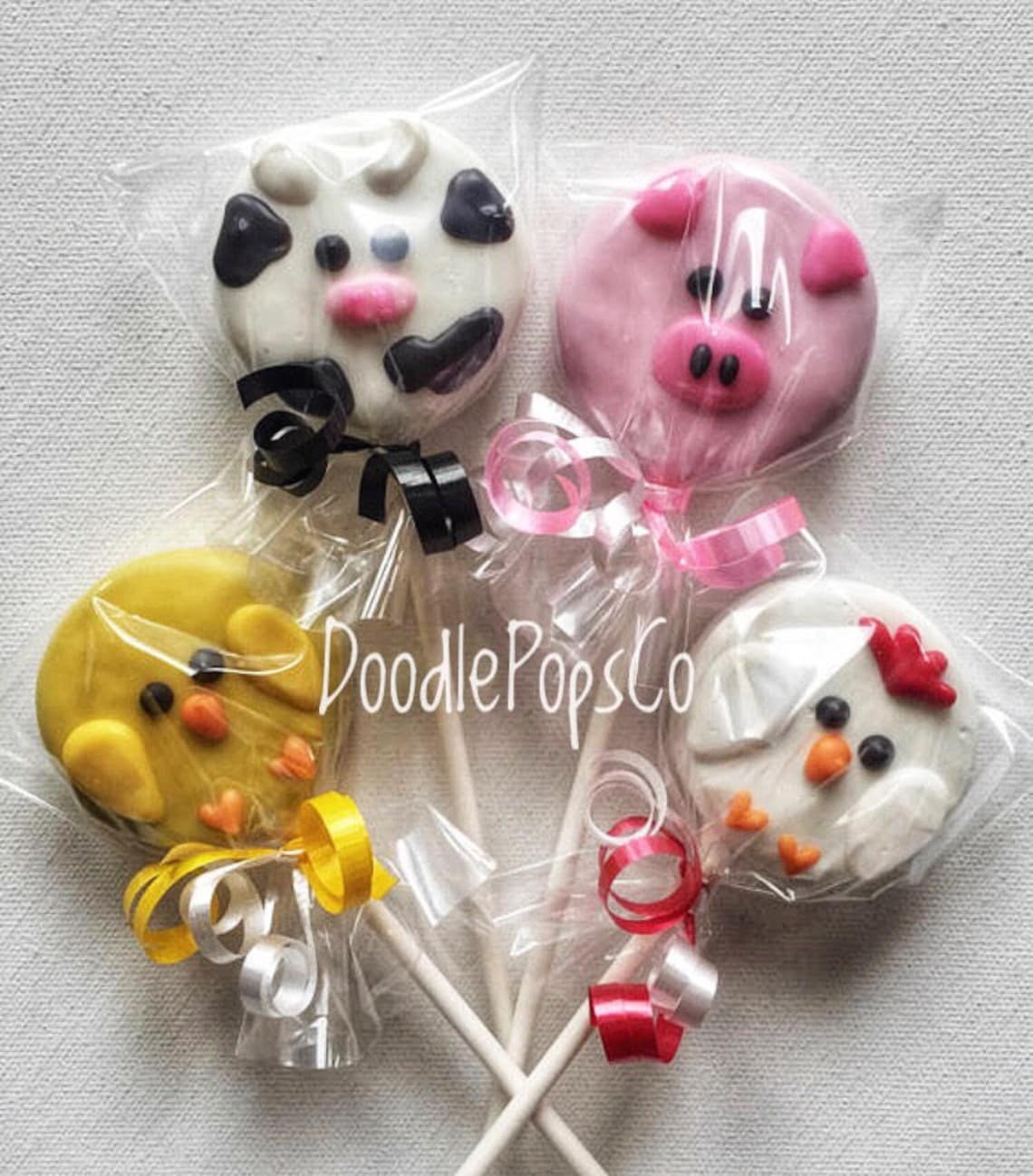 Farm Animal Oreo Cookie Pops / Barnyard Buddies / Birthday - Etsy