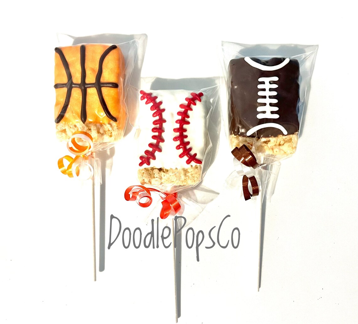 Sports Balls Rice Krispy Pops / Basketball / Football / Baseball ...