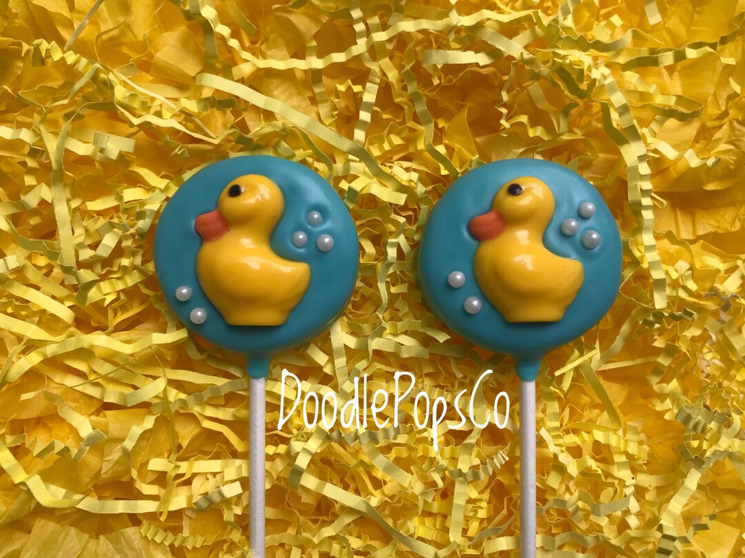 Rubber Duck Oreo Cookie Pops/ Rubber Ducky Baby Shower Cookie/ Birthday ...