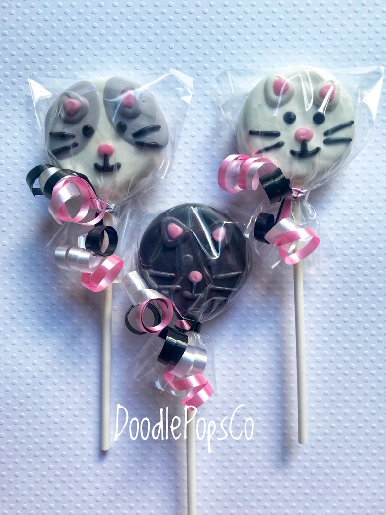 Cat Oreo Cookie Pops, Birthday Party Favors (one Dozen) - Etsy