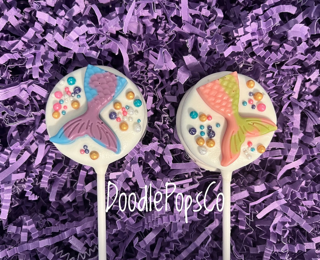 Mermaid Oreo Cookie Pops / Mermaid Tail Oreo Cookie Pop / Birthday ...