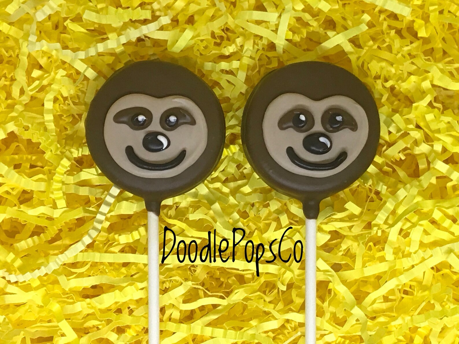 Sloth Oreo Cookie Pops / Birthday Party Favor / Chocolate - Etsy