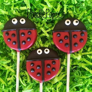 Ladybug Oreo Cookie Pops / Party Favor / Girls Birthday / Baby Shower ...