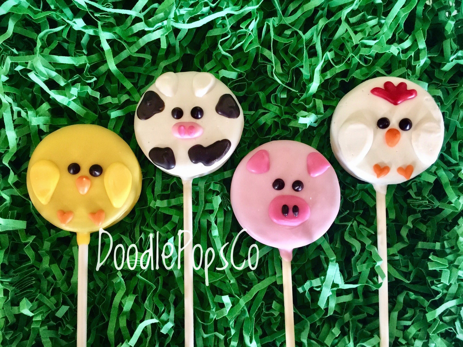 Farm Animal Oreo Cookie Pops / Barnyard Buddies / Birthday - Etsy