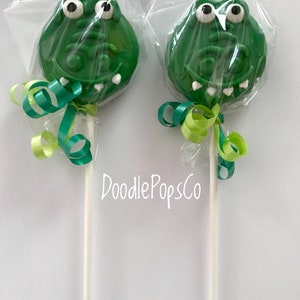 Alligator Oreo Cookie Pops/ Crocodile Cookie / Alligator Birthday Party ...