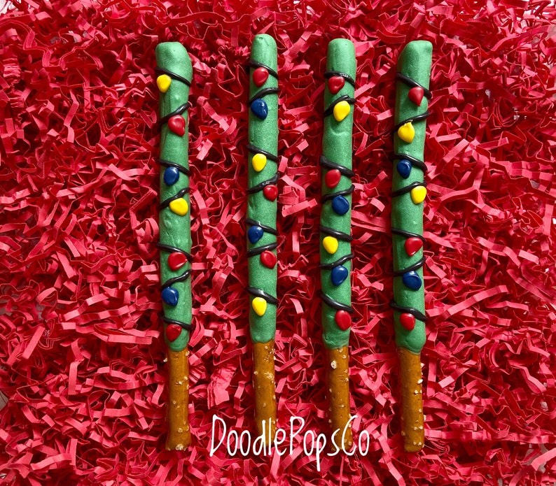 Christmas Light Pretzel Rods / Birthday Party Favor / Holiday - Etsy