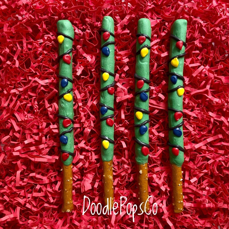 Christmas Pretzel Rods - Etsy