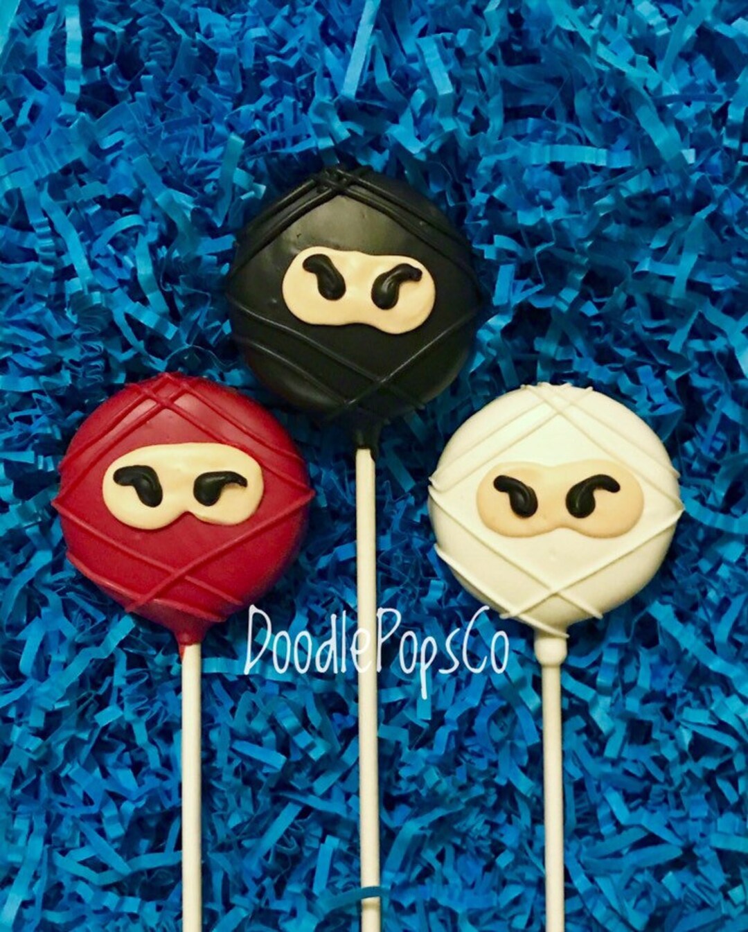Ninja Oreo Cookie Pops / Birthday Party Favor / Chocolate Covered Oreo ...