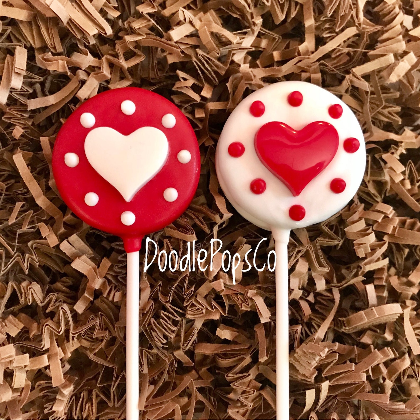 Heart Oreo Cookie Pops / Valentine's Day / Chocolate | Etsy