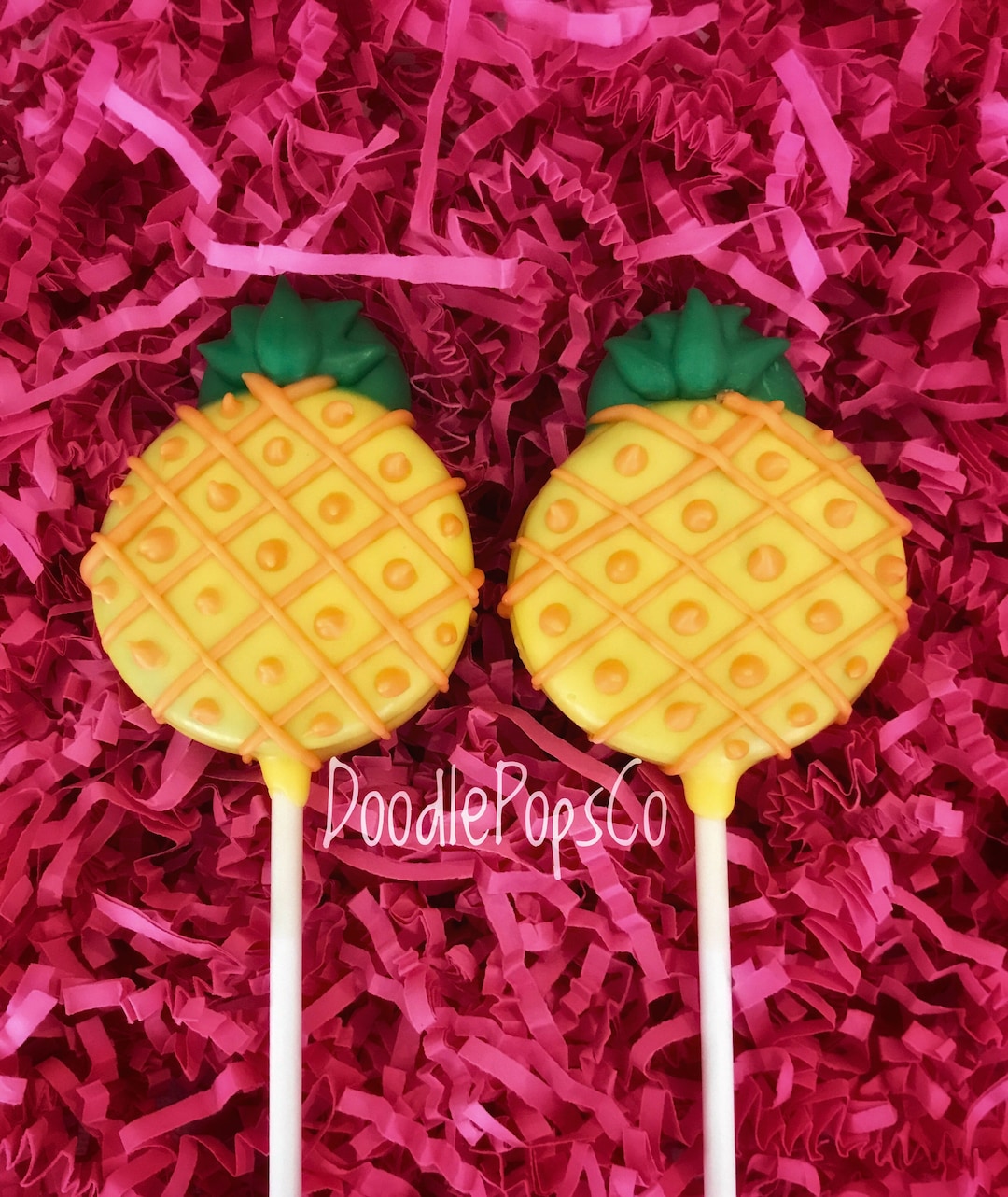 Pineapple Oreo Cookie Pop/ Birthday Party Favor/ Chocolate Covered ...