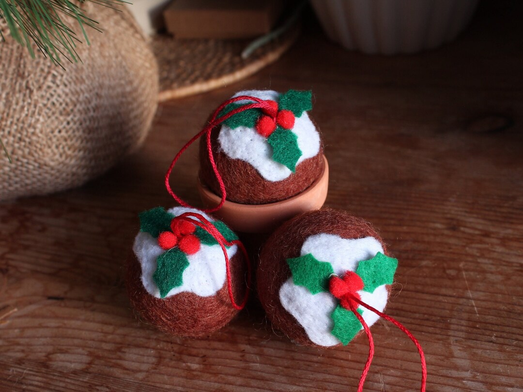 Christmas Pudding Felt Tree Decoration Christmas Tree Hanging Felt ...