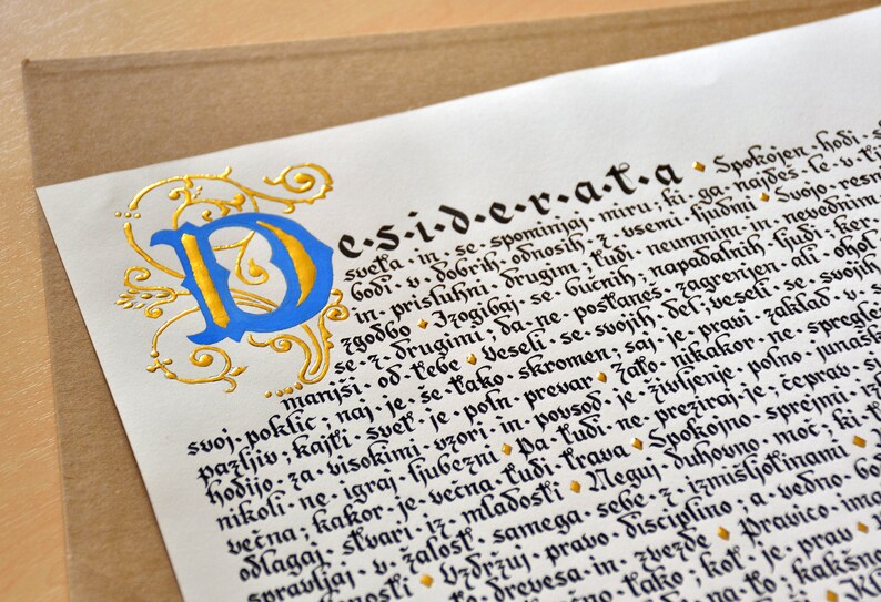 Desiderata - Made to Order, Unique, Original Calligraphy Artwork - Etsy