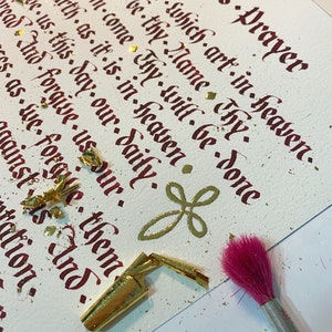 Handwritten Lord's Prayer - Original and Unique Calligraphy Artwork ...