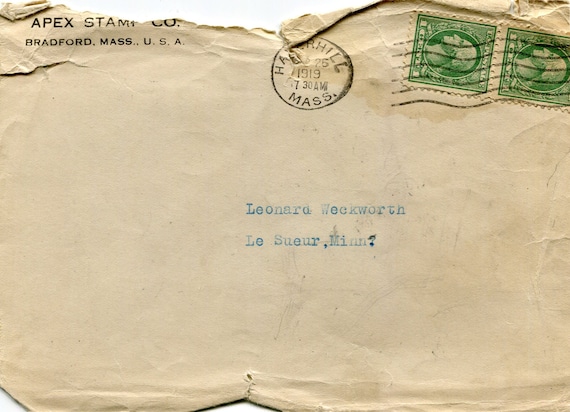 Antique Envelope Vintage Mailed From Bradford MA To Le Suerur | Etsy