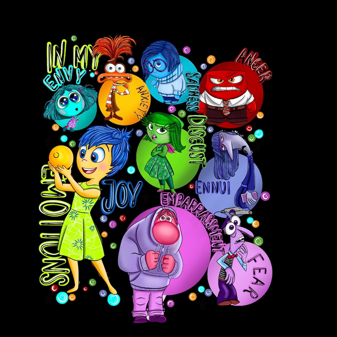 Inside Out Sticker/sadness Sticker Anger Sticker/joy Sticker/ Anxiety ...