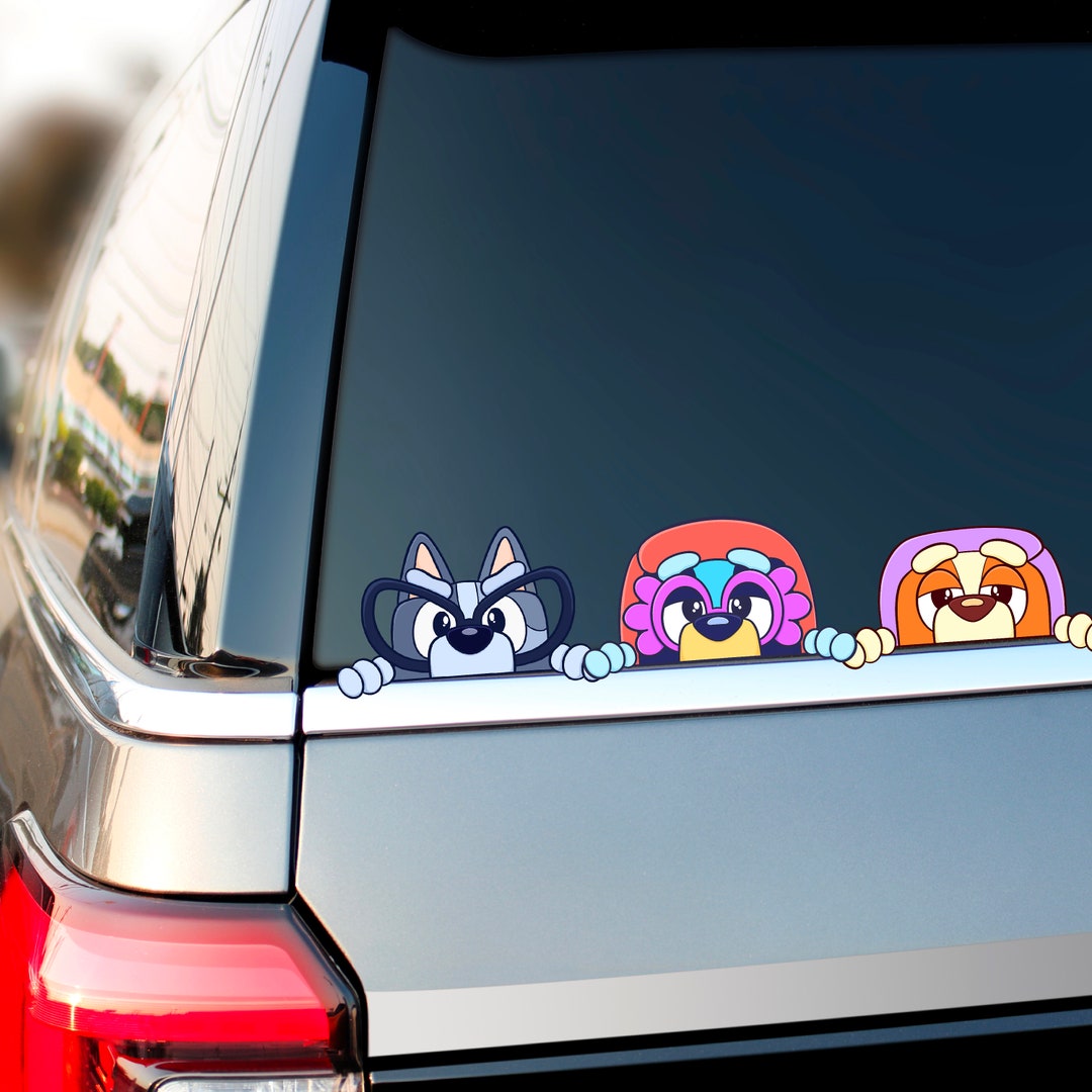 Bluey Car Decal/grannies Peeker Car Decal/ Bluey Peeker Car - Etsy Finland
