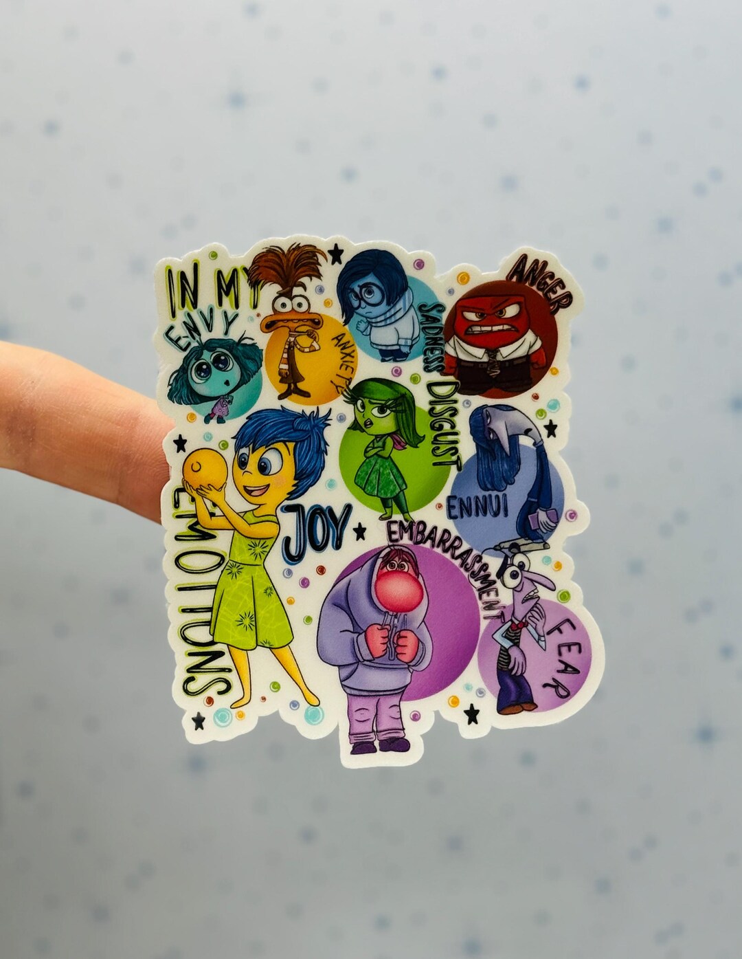 Inside Out Sticker/sadness Sticker Anger Sticker/joy Sticker/ Anxiety ...