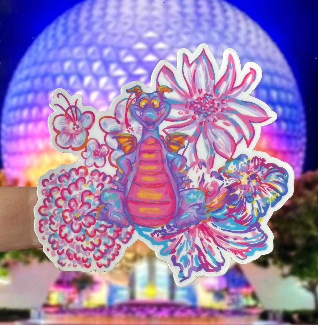 Figment Laptop Sticker/ Epcot Imagination Decal/ Water Bottle Sticker ...