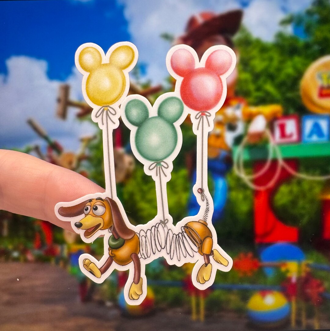 Slinky Dog Toy Story Mickey Balloon Laptop Sticker/ Disney Sticker ...