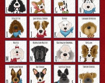 Dog fabric panels | Etsy