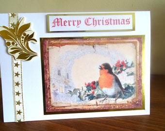 Robin Christmas Card - Etsy UK
