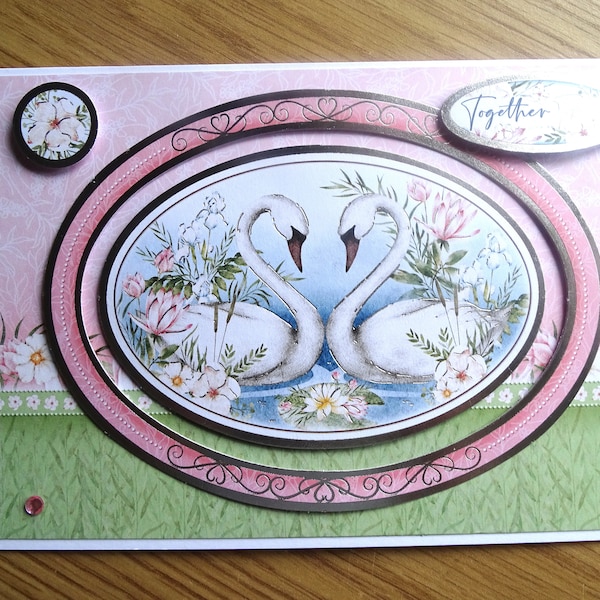 Swan Greeting Card - Etsy