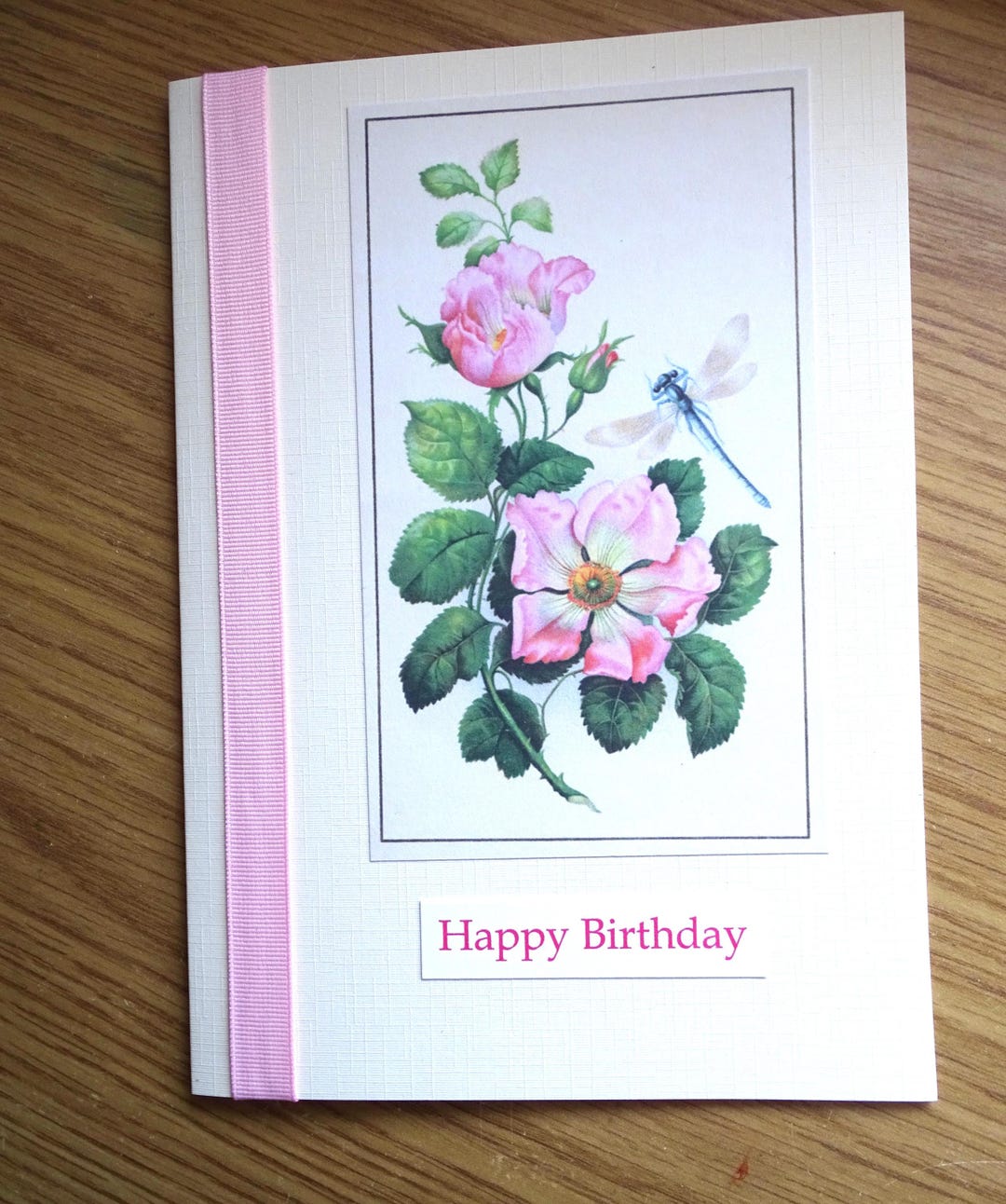 Rose Birthday Card: June Birth Flower, Vintage Cottagecore Style - Etsy