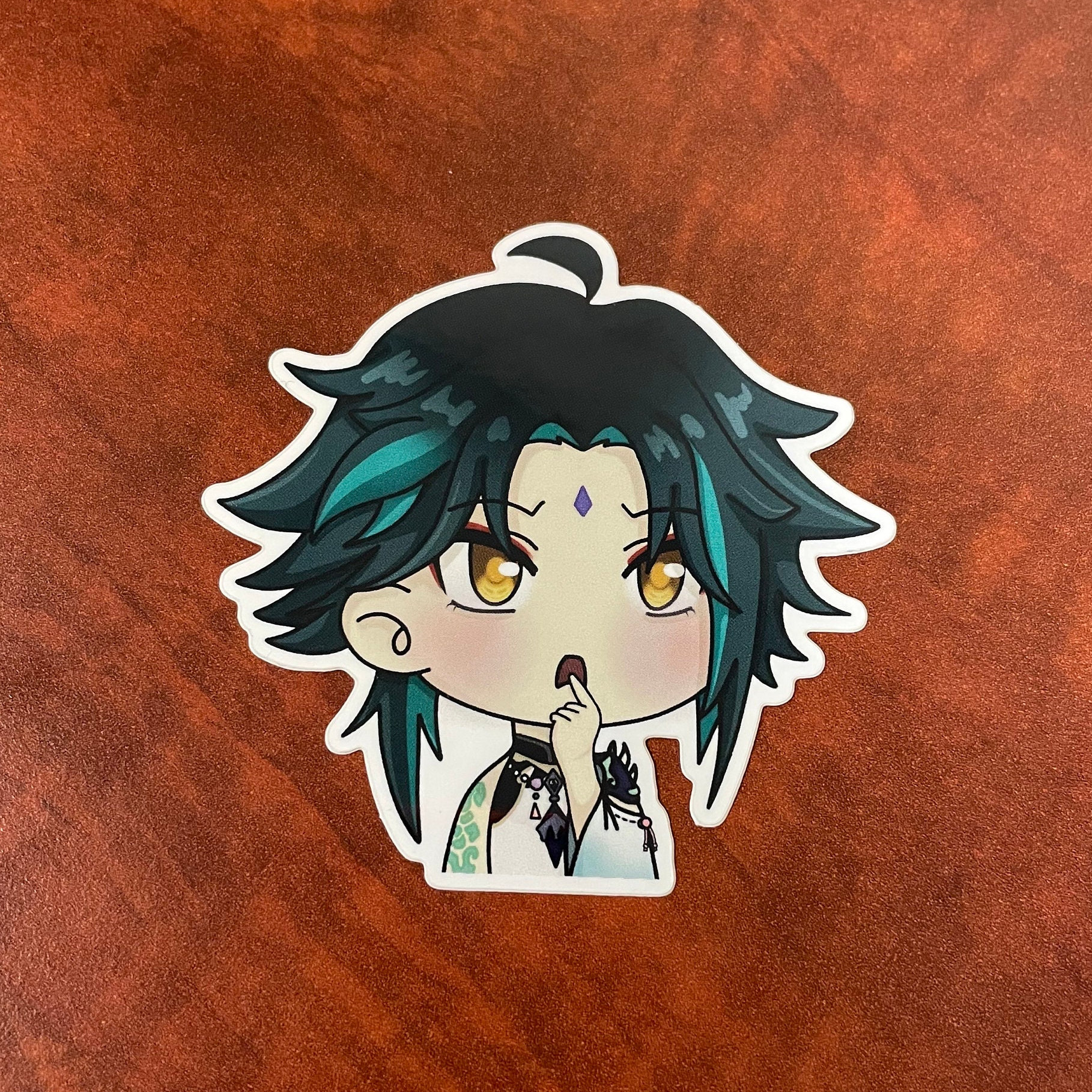 Xiao Sticker | Genshin Impact Yaksha Atalus Chibi Vinyl | Aesthetic ...