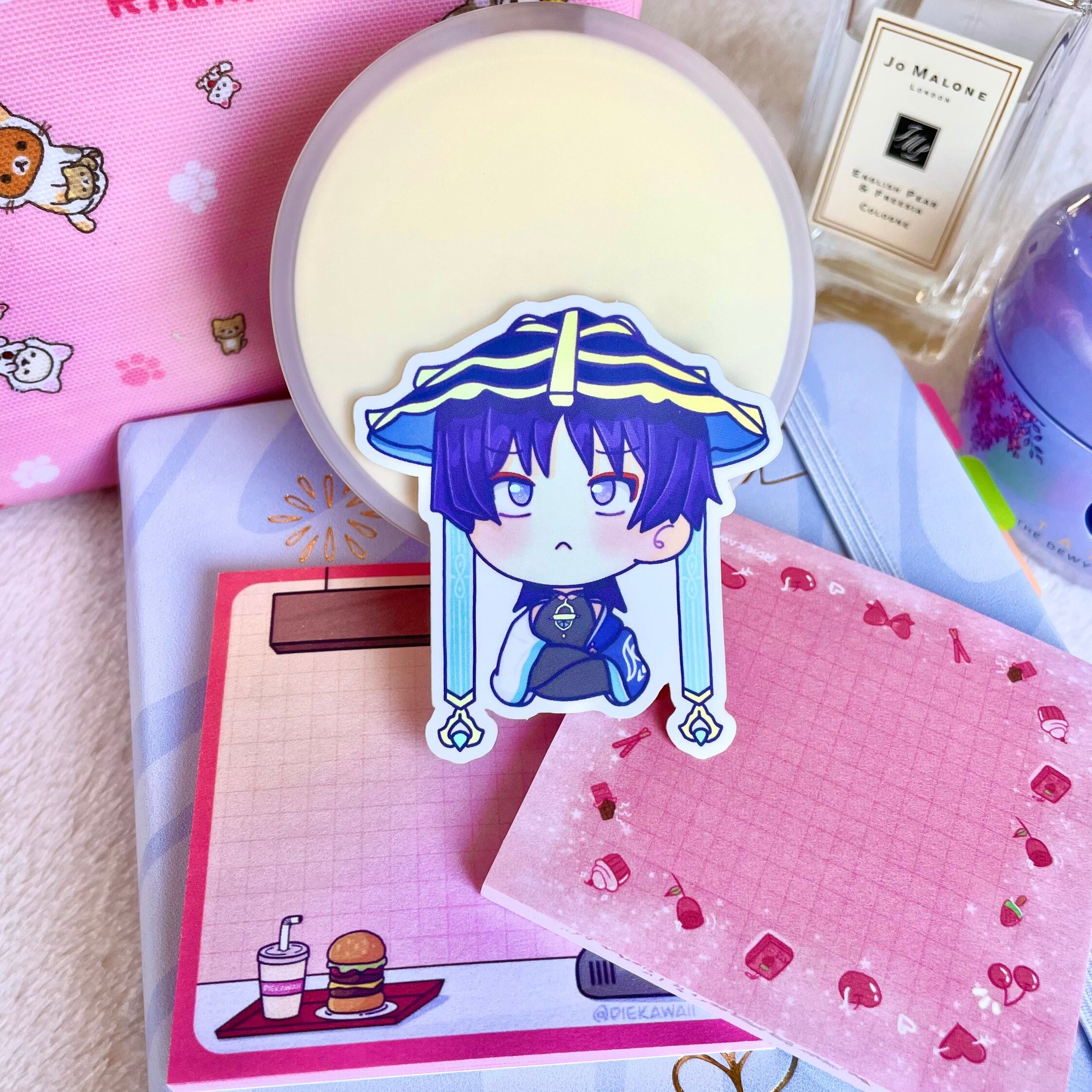 Scaramouche Chibi Sticker | Genshin Impact Wanderer Vinyl | Aesthetic ...