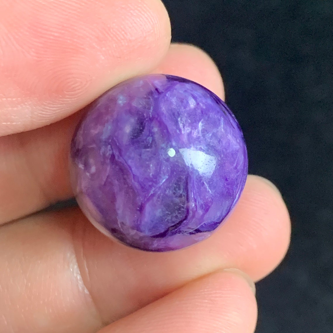 19 mm natural purple Charoite sphere gemstone-34 | Etsy