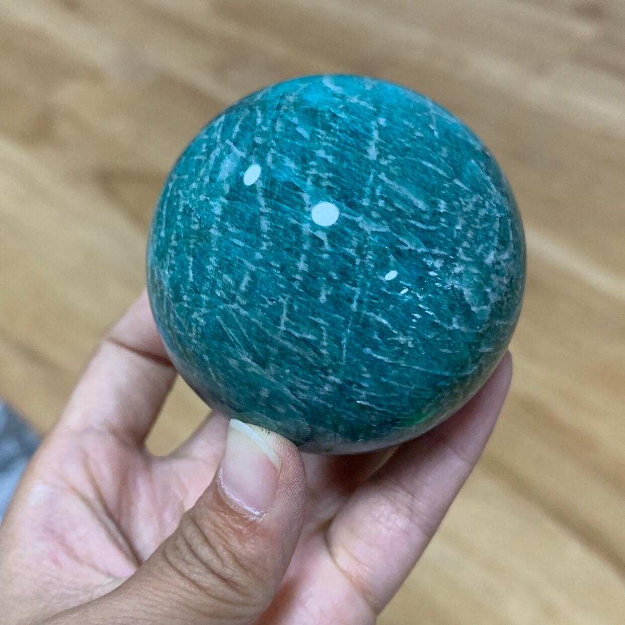 Natural Green Amazonite Gems Crystal Sphere With Shiny-42 - Etsy