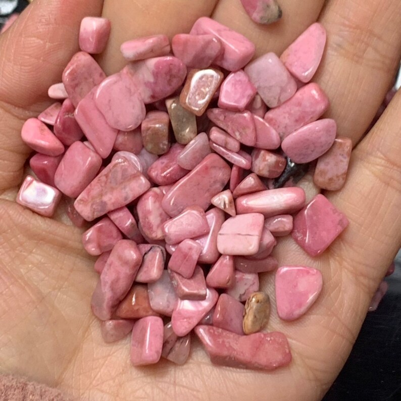 100g Natural Tumbled Rhodonite Gemstones Reiki Healing bulk | Etsy