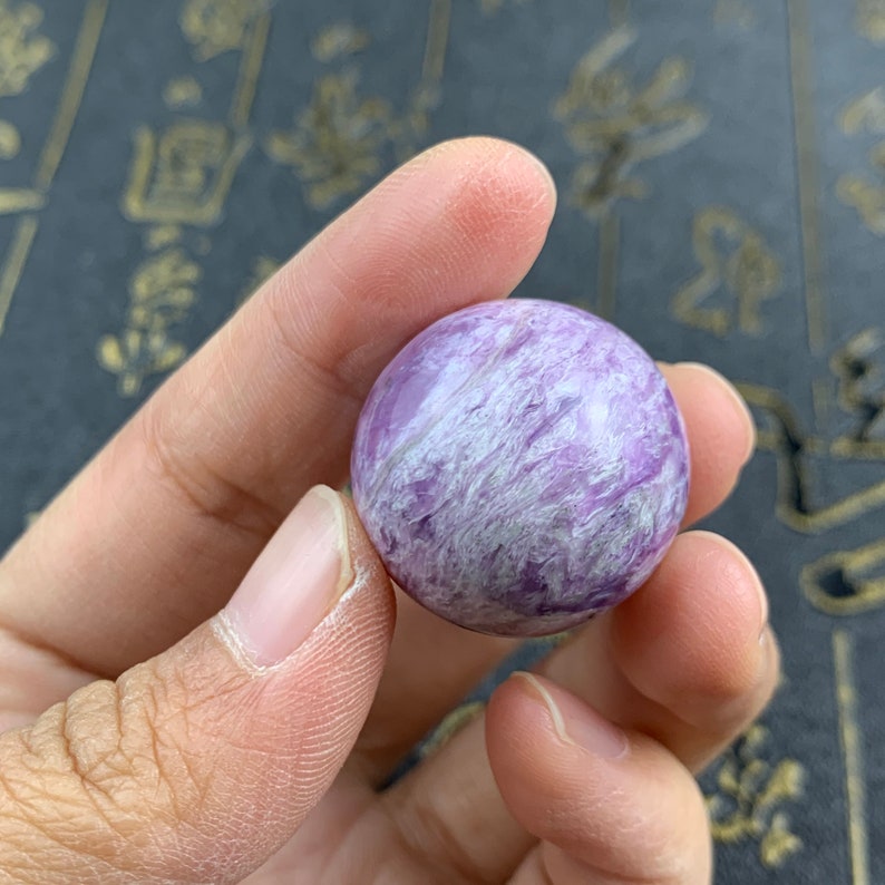 22mm Natural Pink Purple Charoite Sphere Gemstone-15 - Etsy