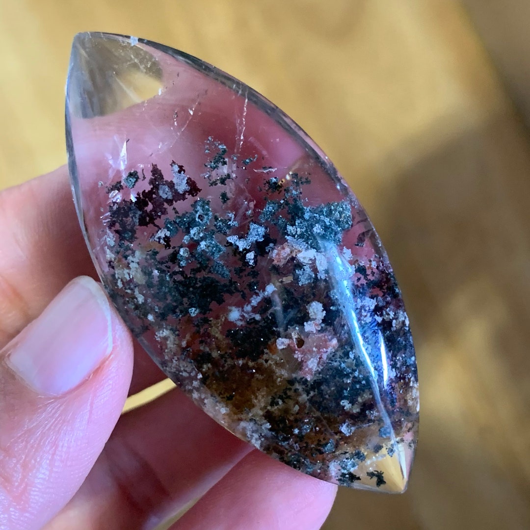 34.9g Natural Garden Phantom Quartz Crystal Pendant - Etsy