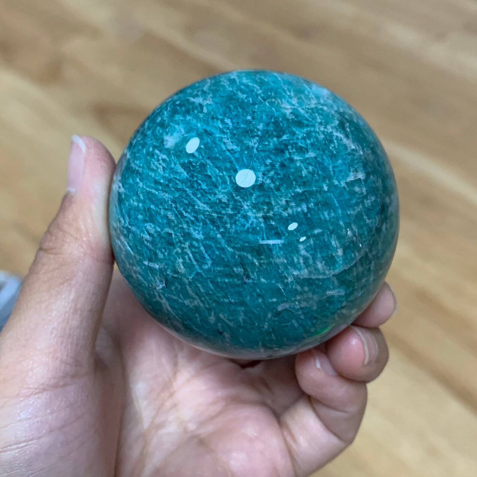 Natural Green Amazonite Gems Crystal Sphere With Shiny-42 - Etsy