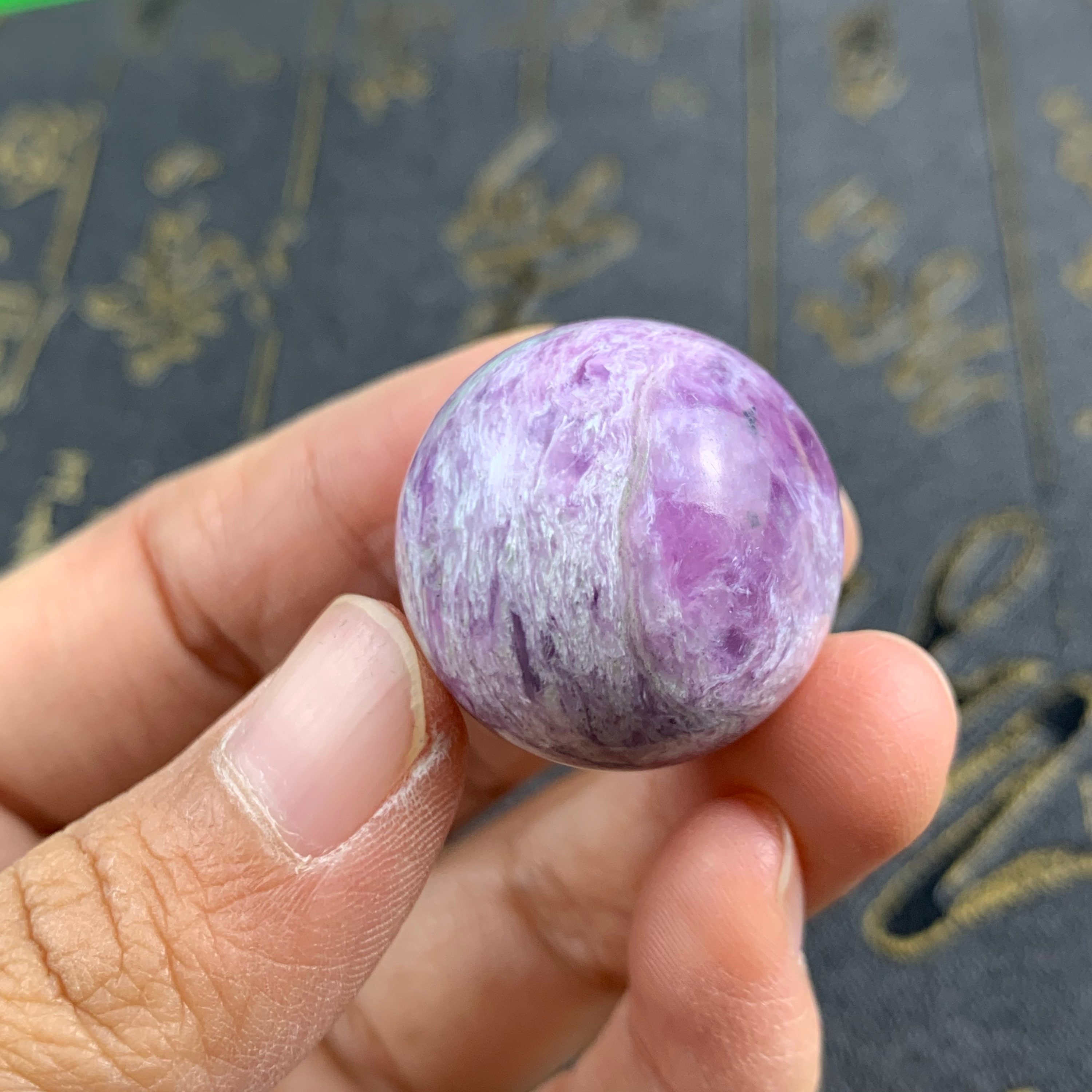 22mm Natural Pink Purple Charoite Sphere Gemstone-15 | Etsy