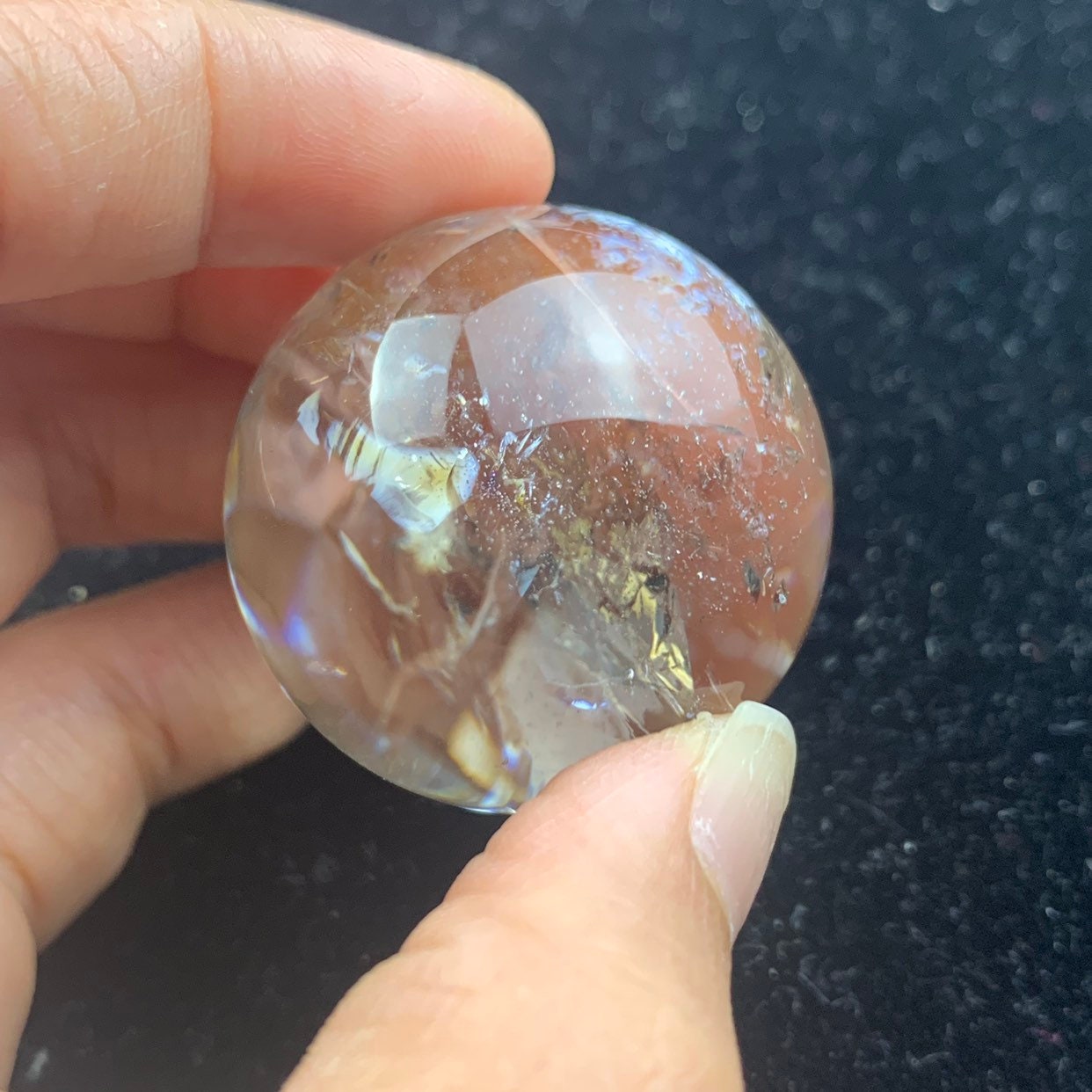 Rainbow32 mm Natural Rainbow quartz crystal Sphere Ball | Etsy