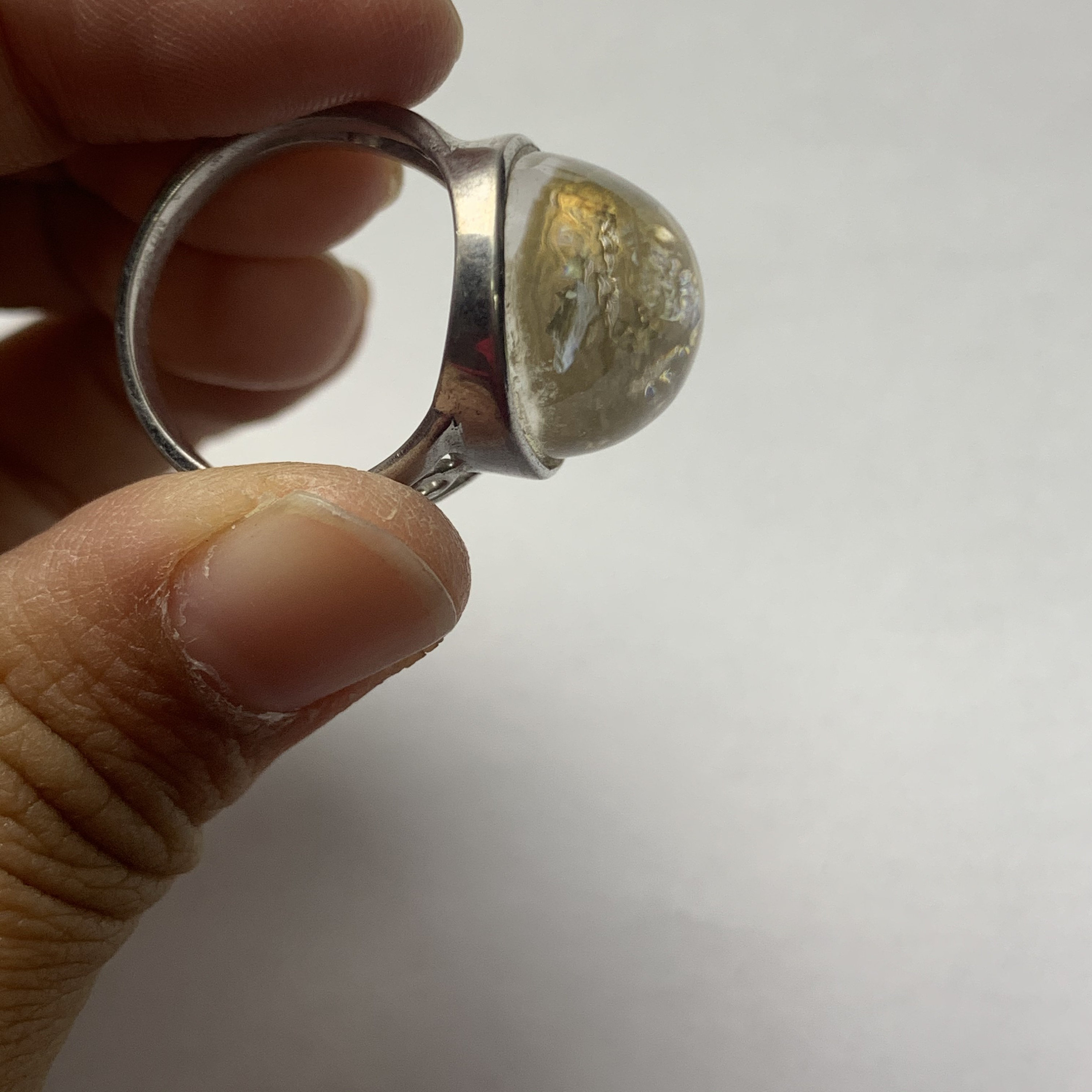 Raro cuarzo claro natural con inclusiones de mica verde | Etsy España